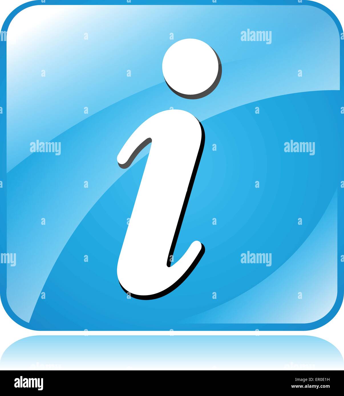 Illustration of blue square design icon for informations Stock Vector ...