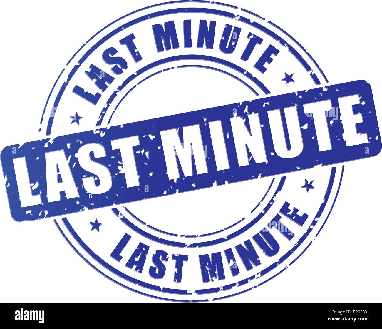 illustration of blue last minute stamp on white background Stock Vector ...
