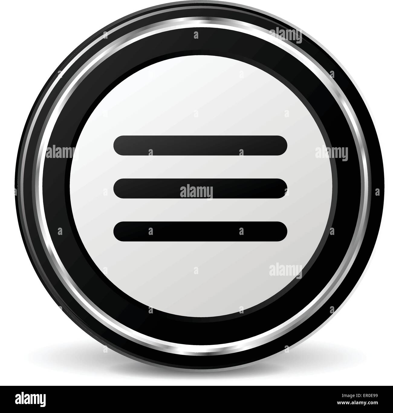 Illustration of metal round icon for website menu Stock Vector Image ...