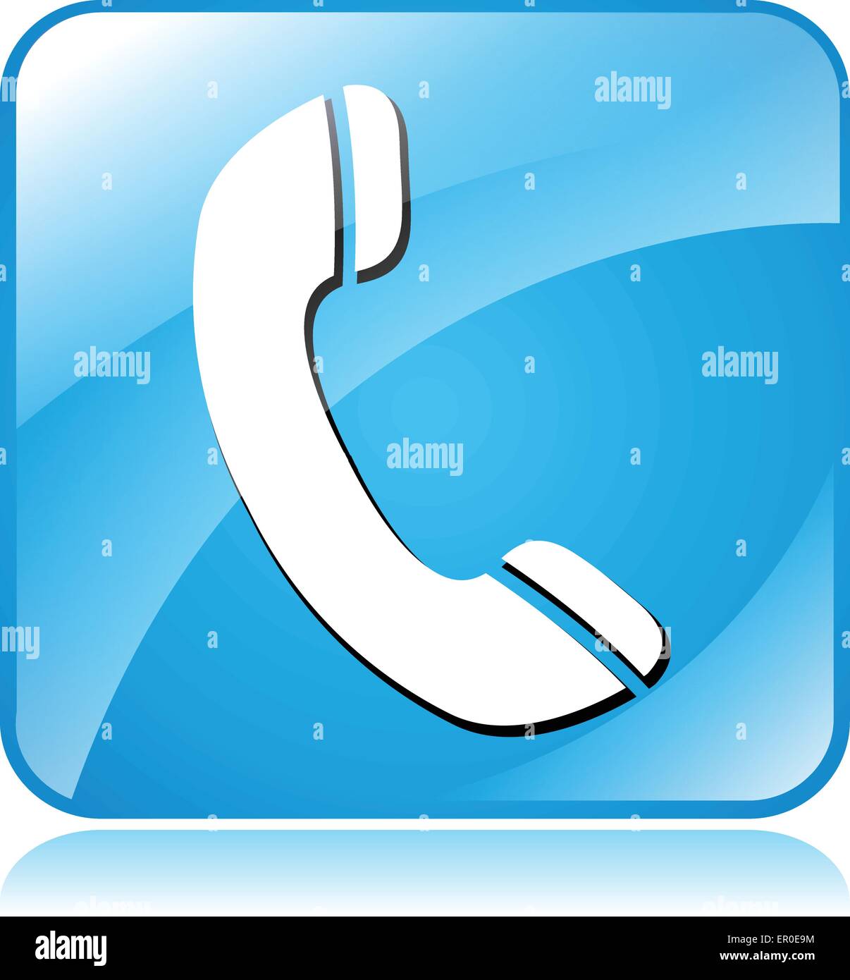 Illustration of blue square design icon for phone Stock Vector Image ...