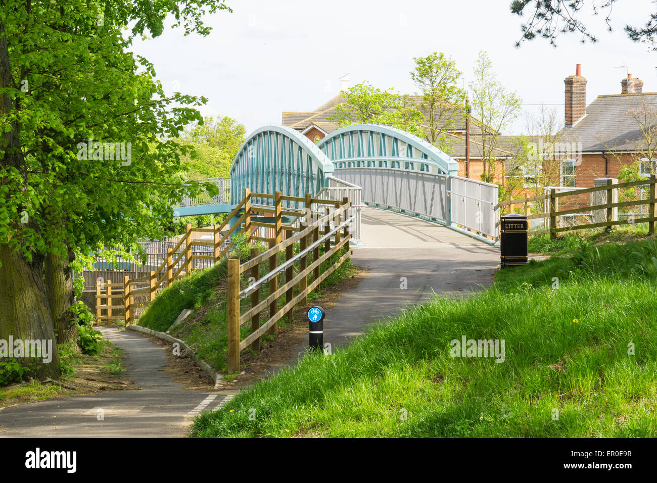 Foot and cycle bridge which links the residential area around Northgate ...