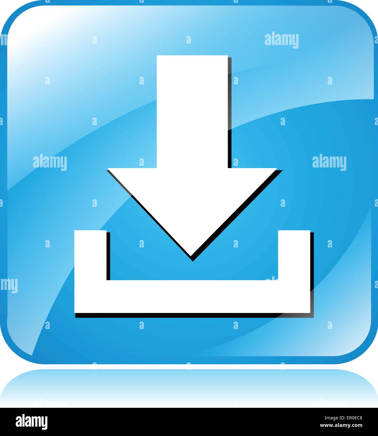 Illustration of blue square design icon for key Stock Vector Image ...