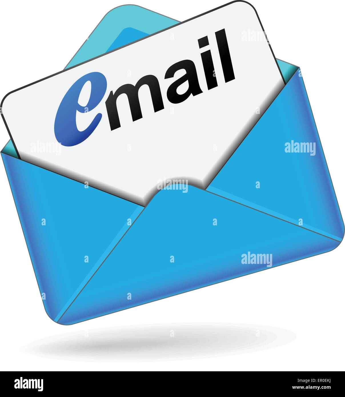 illustration of blue email icon on white background Stock Vector Image ...