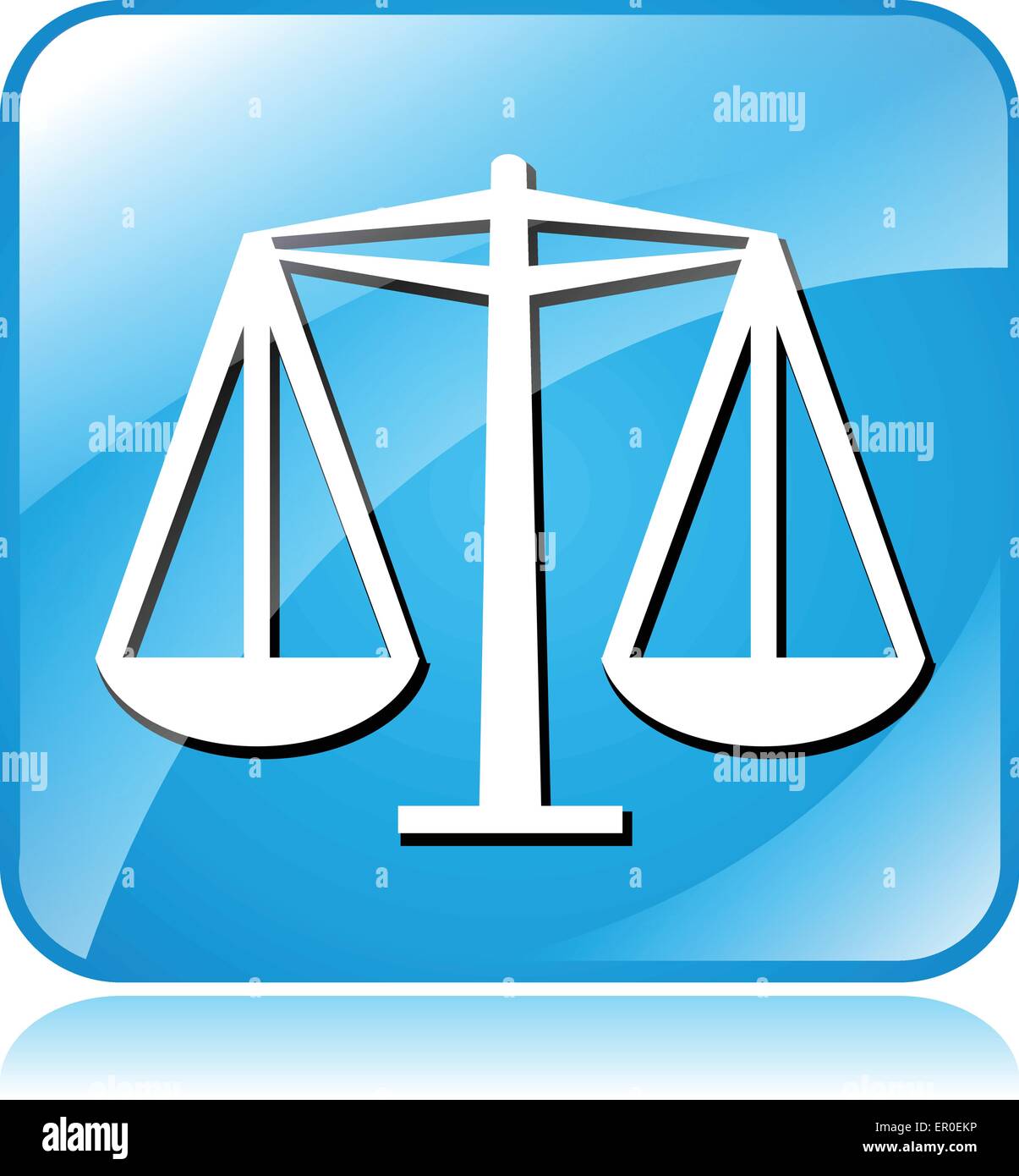 Illustration of blue square design icon for scales Stock Vector Image ...