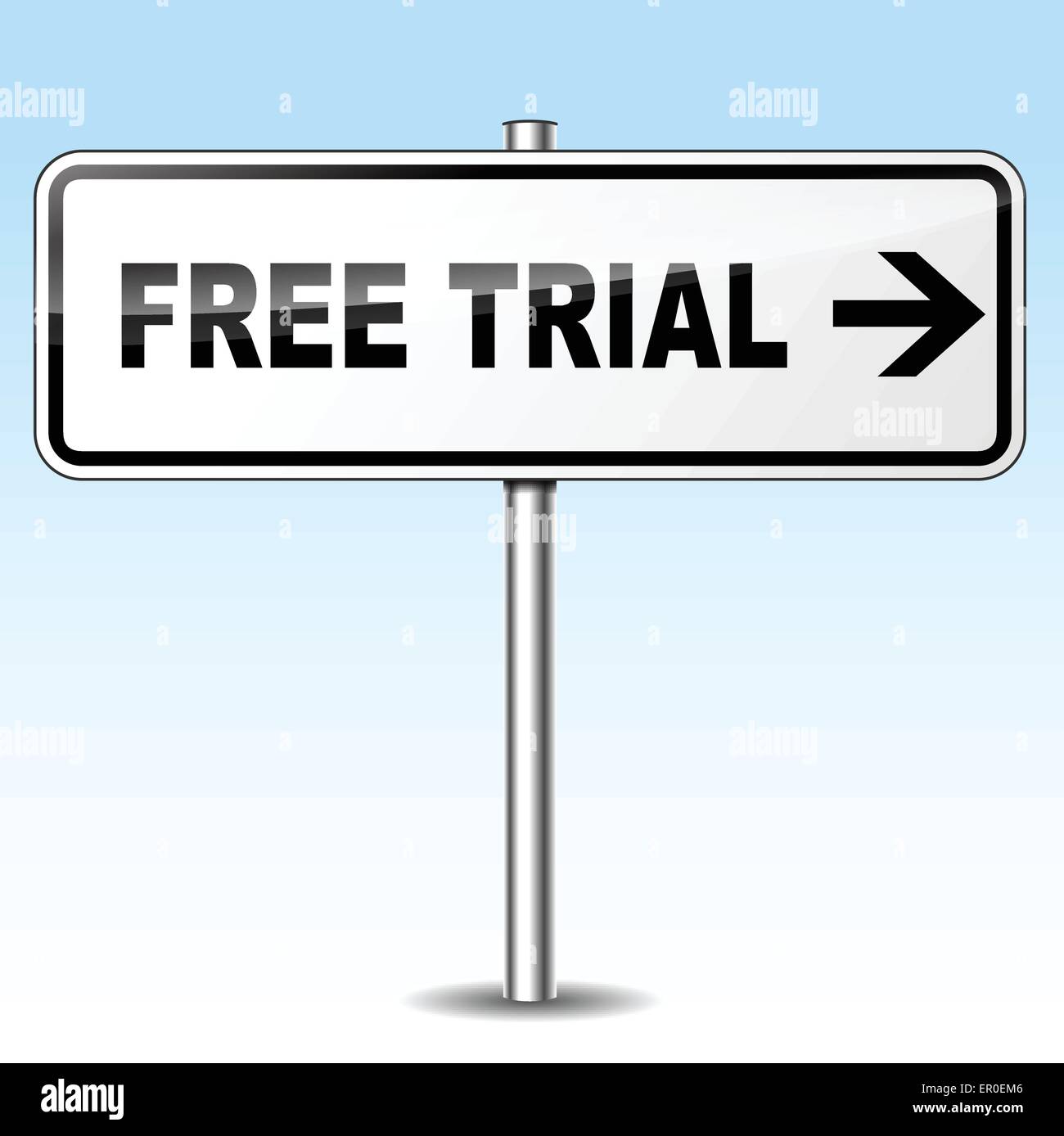 Illustration of free trial sign on sky background Stock Vector Image ...