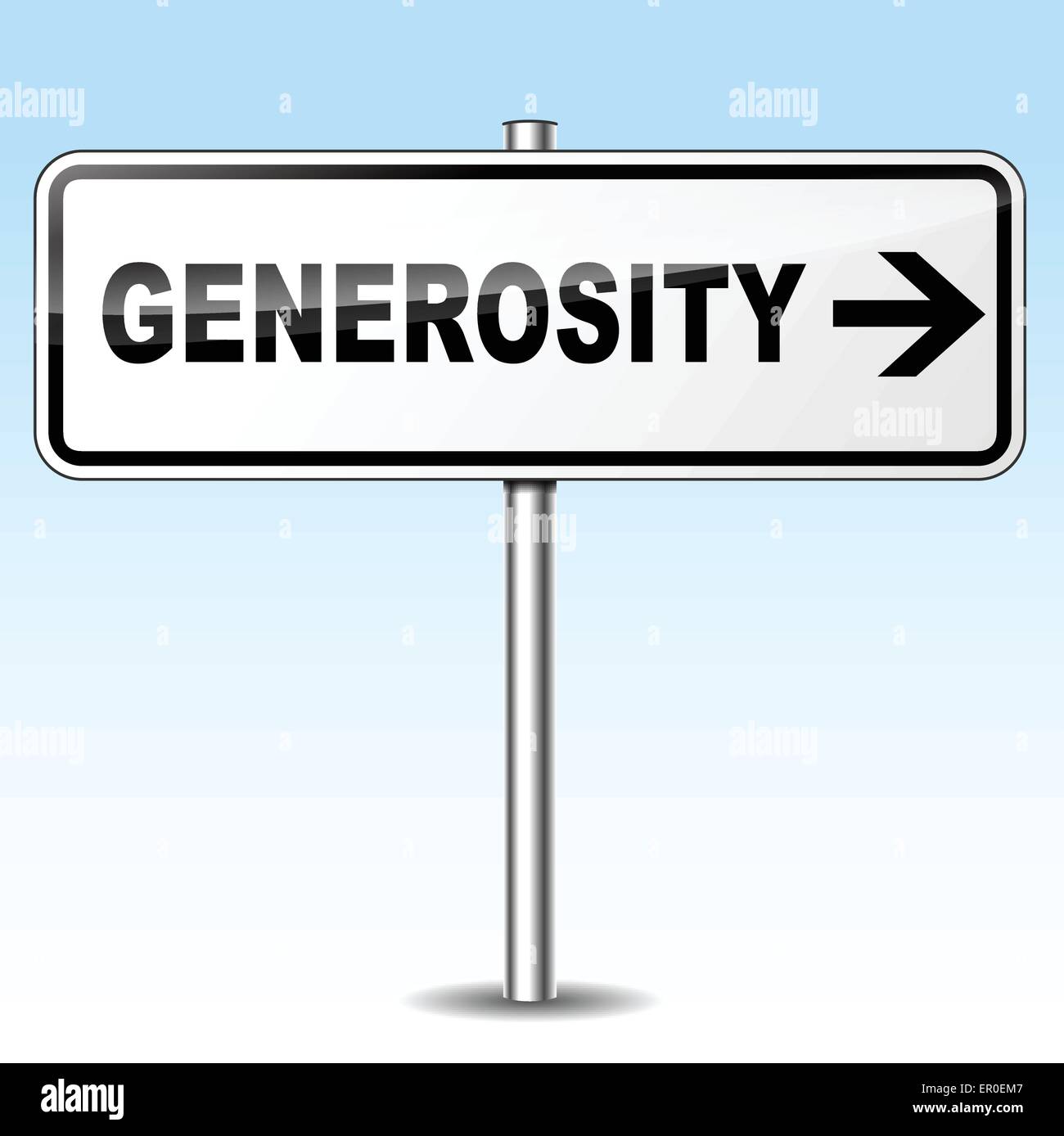 Illustration of generosity sign on sky background Stock Vector Image & Art - Alamy