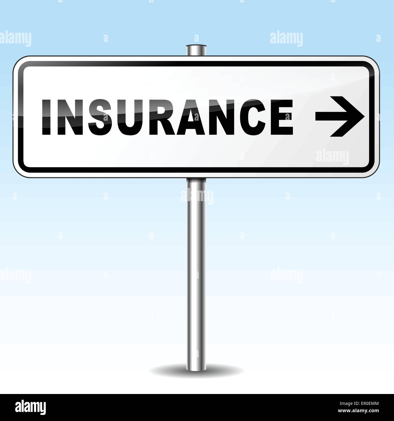 Illustration of insurance sign on sky background Stock Vector Image ...