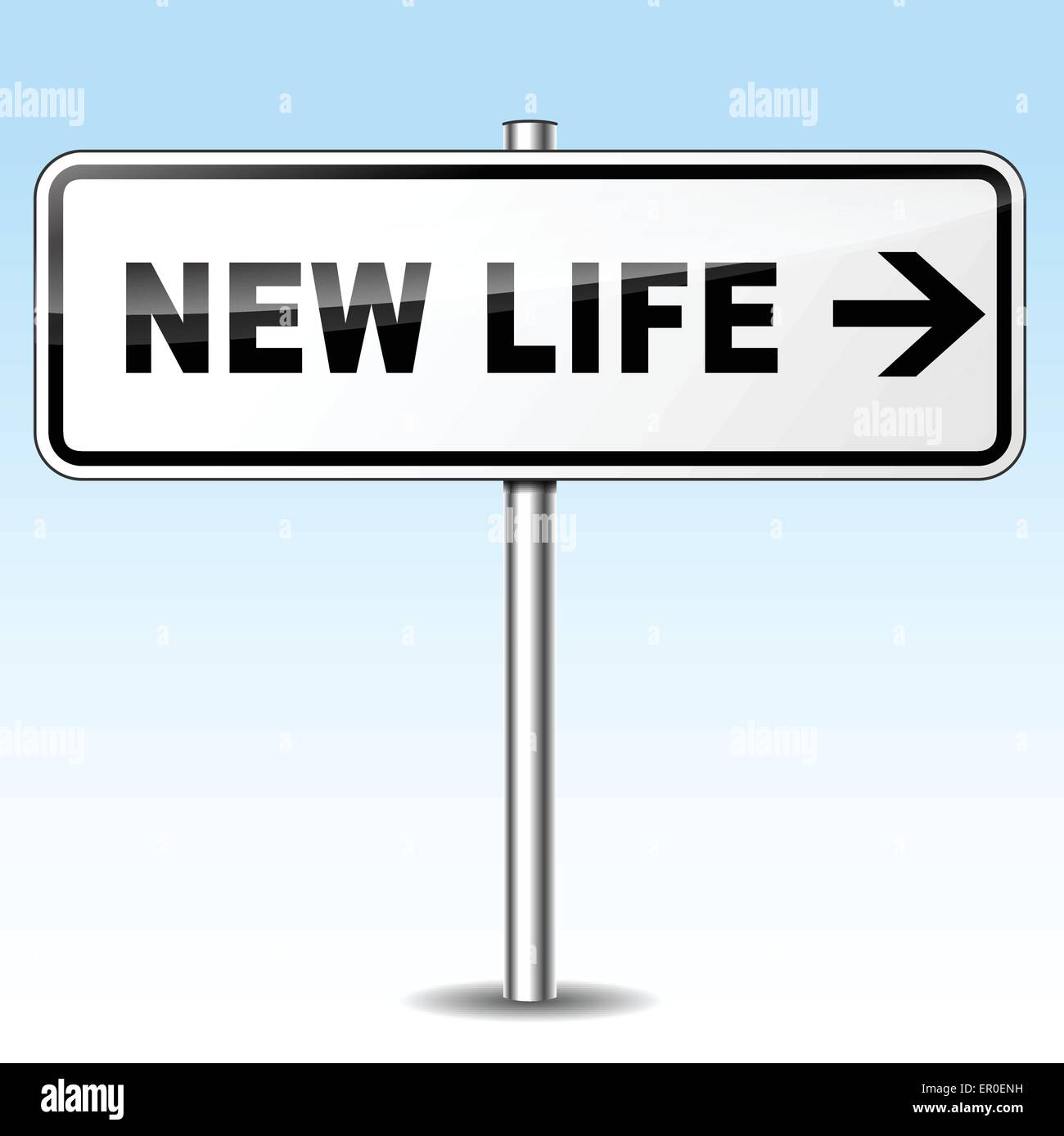 Illustration of new life sign on sky background Stock Vector Image ...