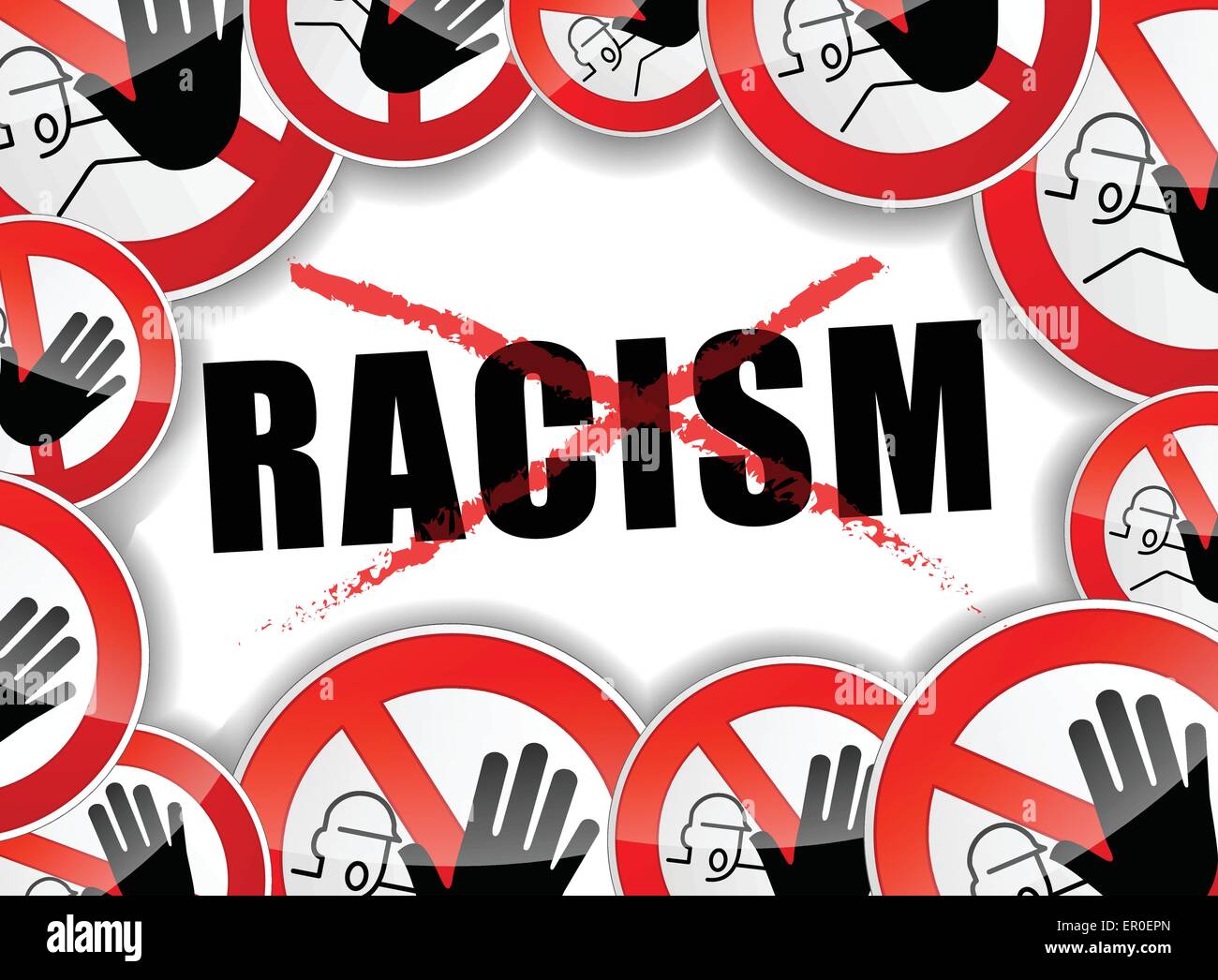 End racism vector vectors hi-res stock photography and images - Alamy