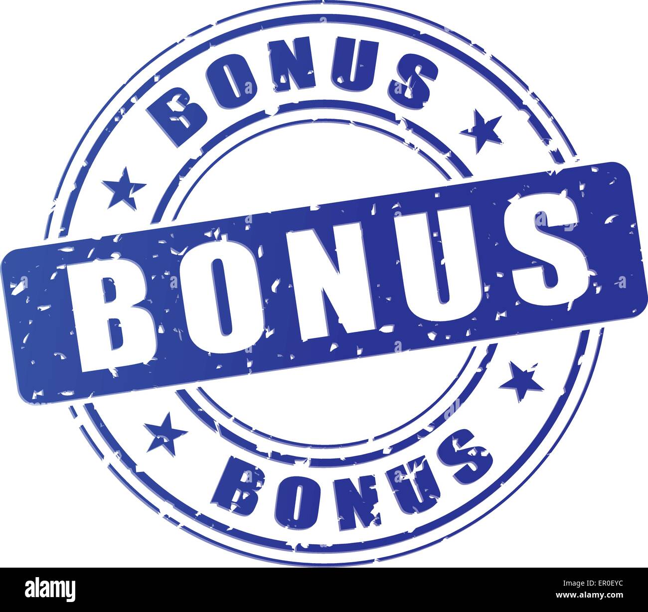 illustration of blue stamp icon for bonus Stock Vector Image & Art - Alamy