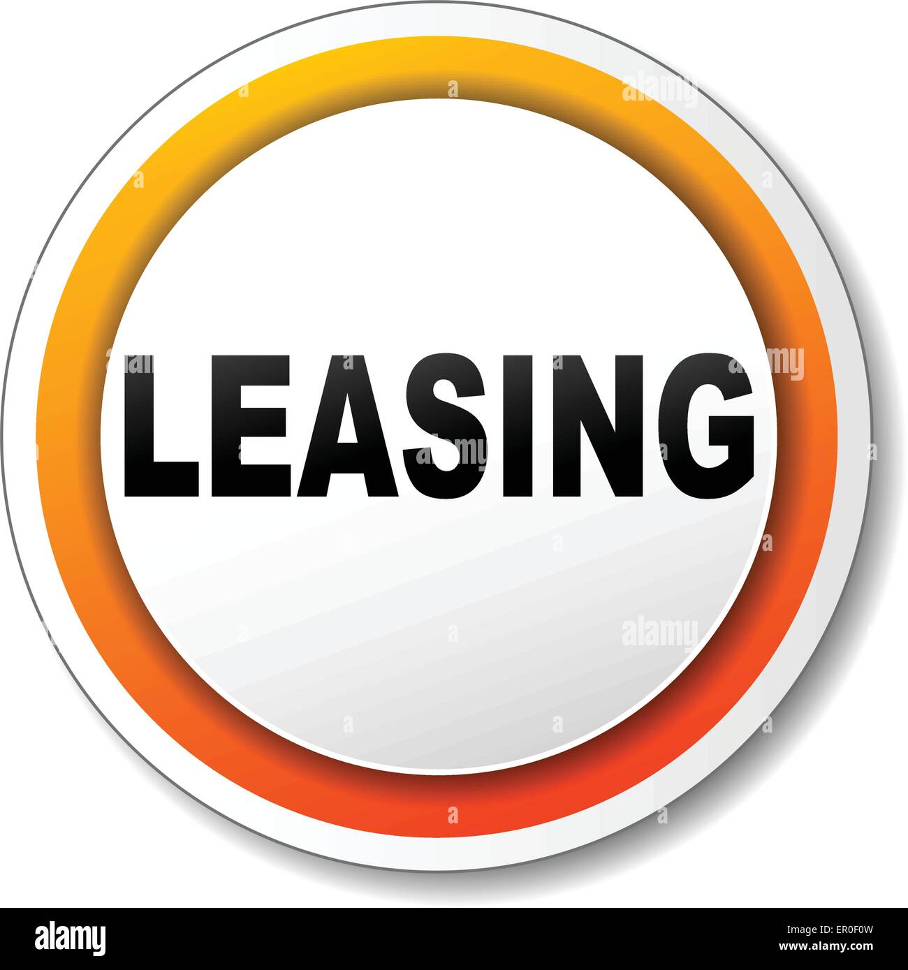illustration of orange round icon for leasing Stock Vector Image & Art ...