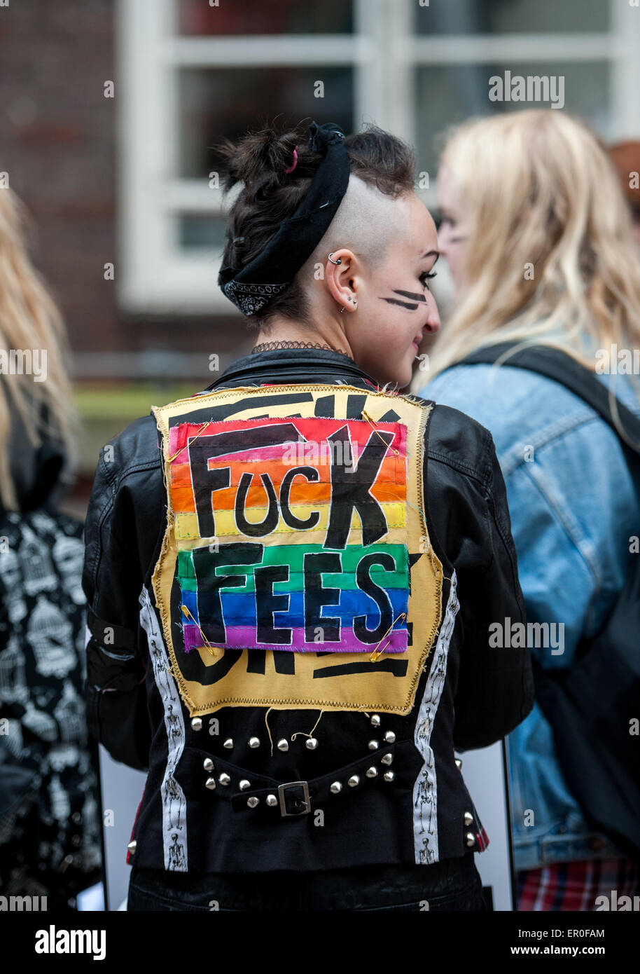 Students getting ready to march on the Free Education protest organised ...