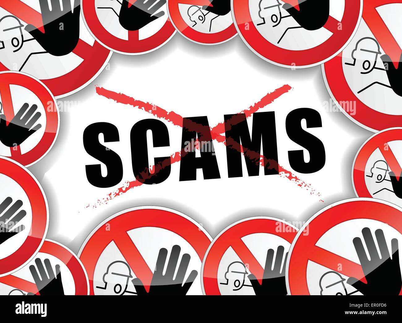 Stop scam Stock Vector Images - Alamy