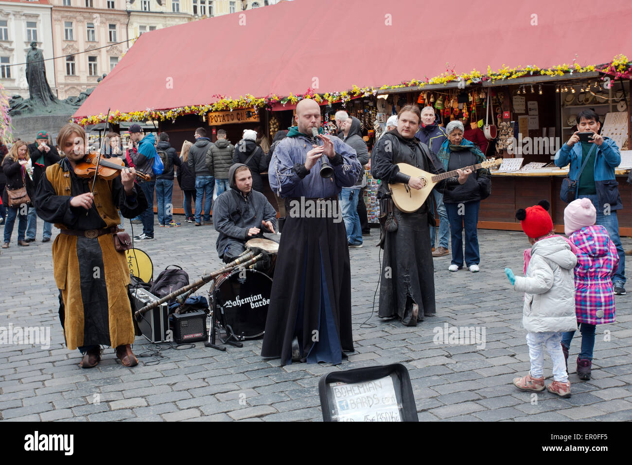 Old town square prague folk band hi-res stock photography and images ...
