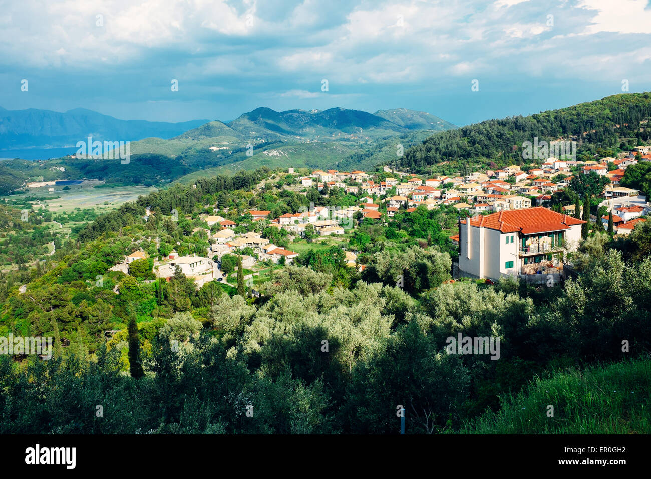 Lefkada island landscape, Greece Stock Photo - Alamy
