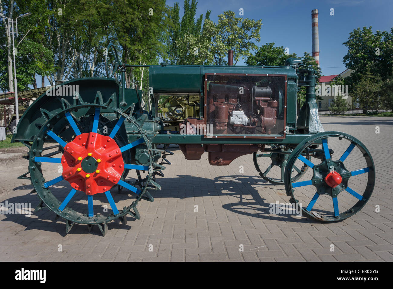 restored vintage tractor of the last century Stock Photo - Alamy