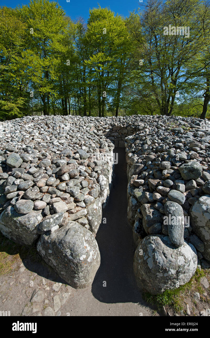 The Clava Cairns Neolithic site at Balnuaran Inverness-shire in the ...