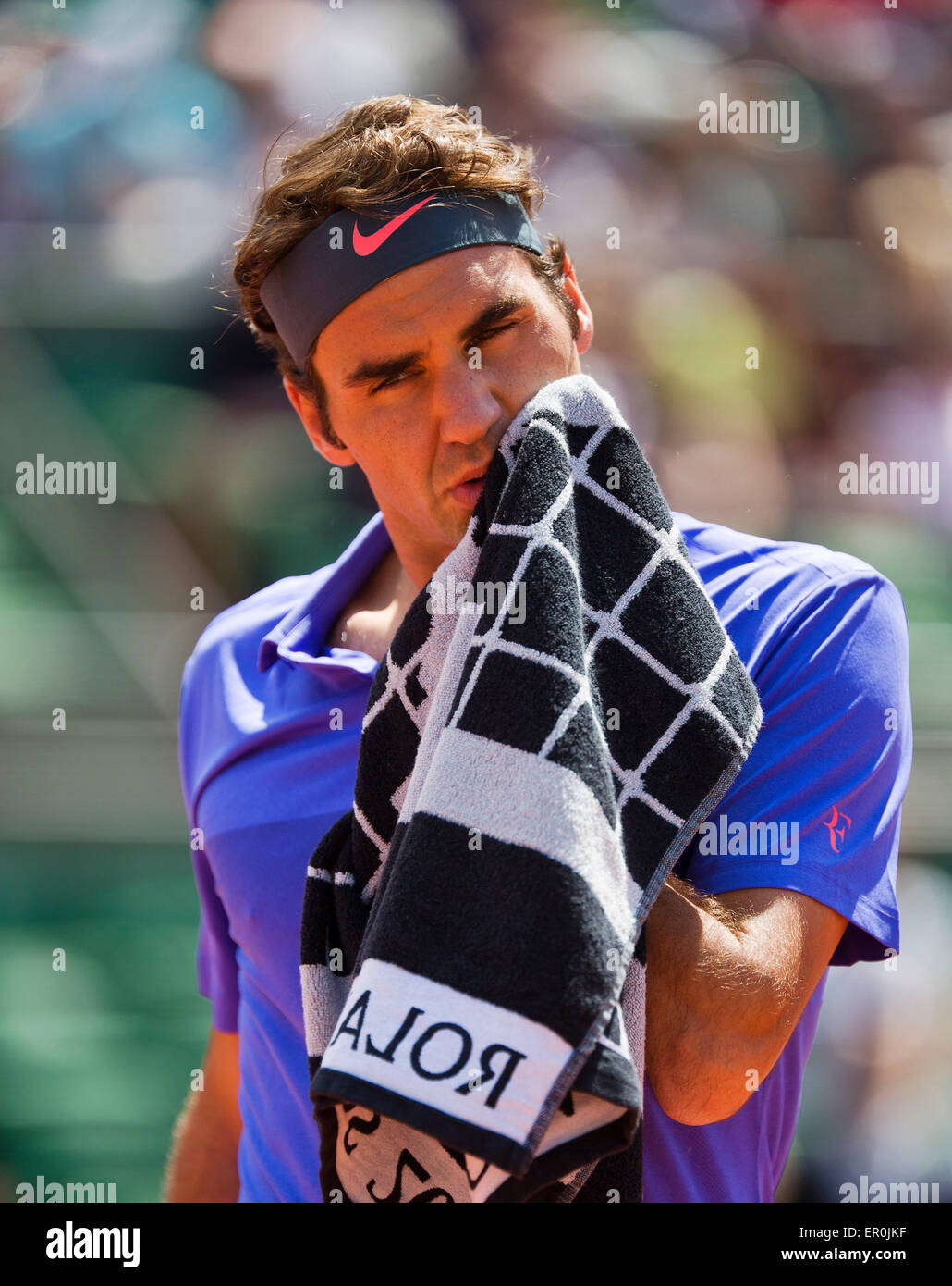 France, Paris. 24th May, 2015. Tennis, Roland Garros, Roger Federer ...