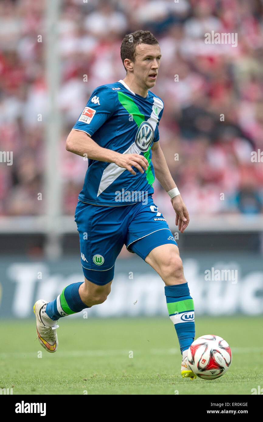 Cologne, Germany. 23rd May, 2015. Wolfsburg's Ivan Perisic in action ...