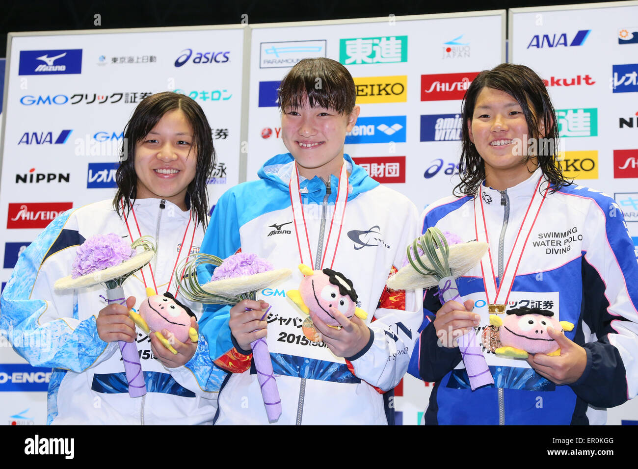 Tokyo, Japan. 23rd May, 2015. (L-R) Marie Kamimura, Natsumi Sakai, Yuka ...