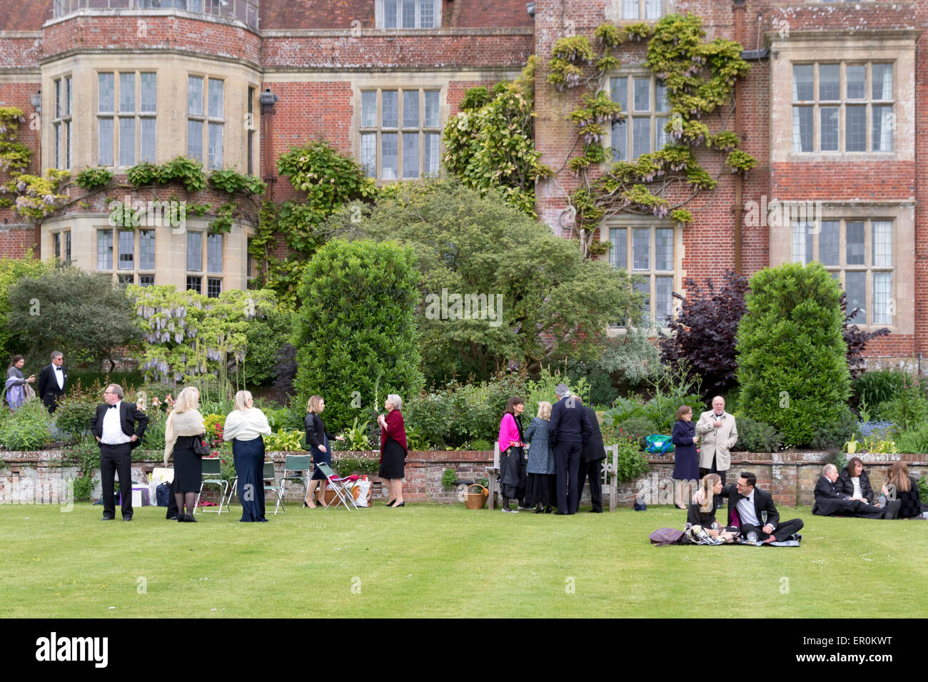 People in front of the house, Glyndebourne Opera Festival, Glyndebourne ...