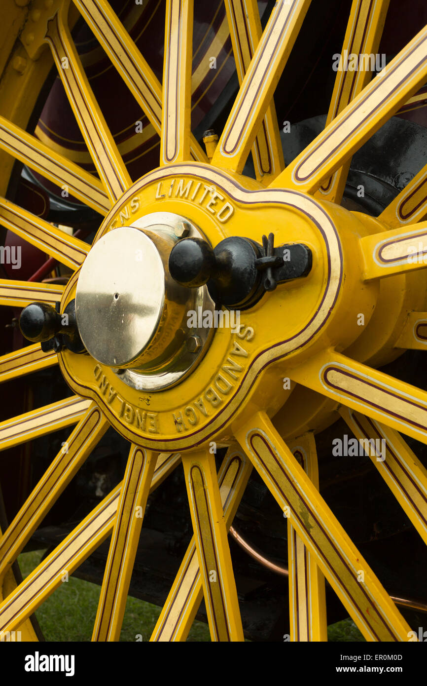 Traction engine wheel Stock Photo - Alamy