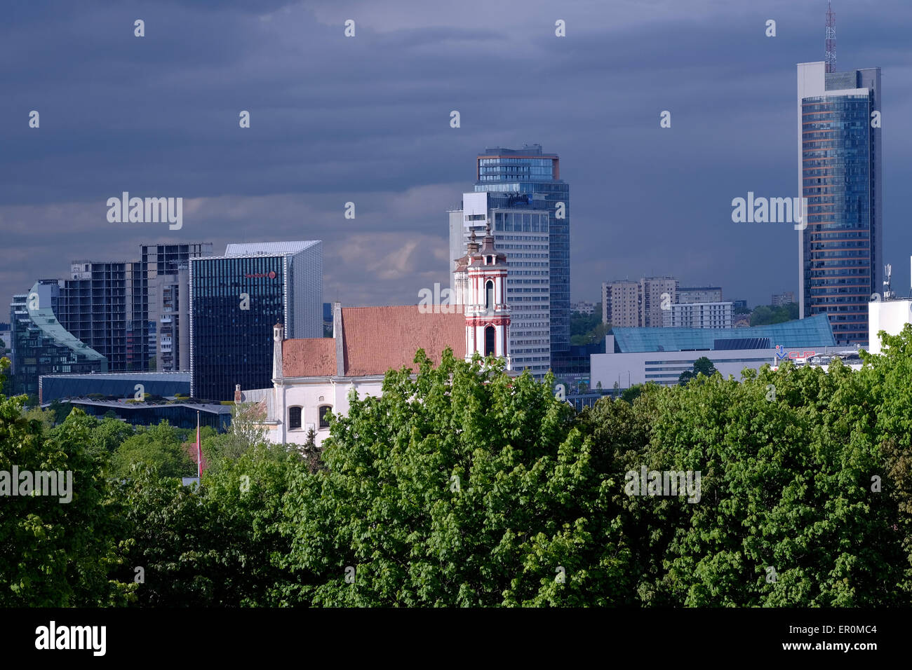 View of modern buildings in Vilnius capital of Lithuania Stock Photo ...