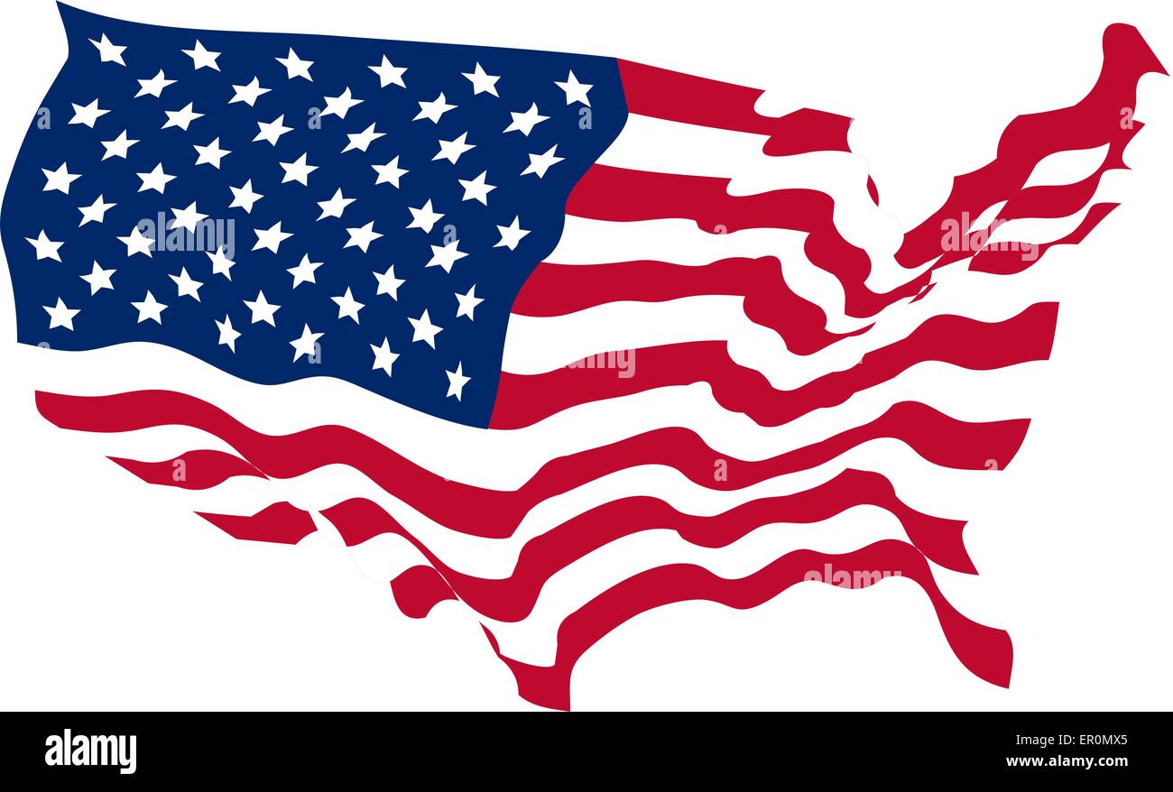 USA Flag Shaped as the United States Stock Vector Image & Art - Alamy
