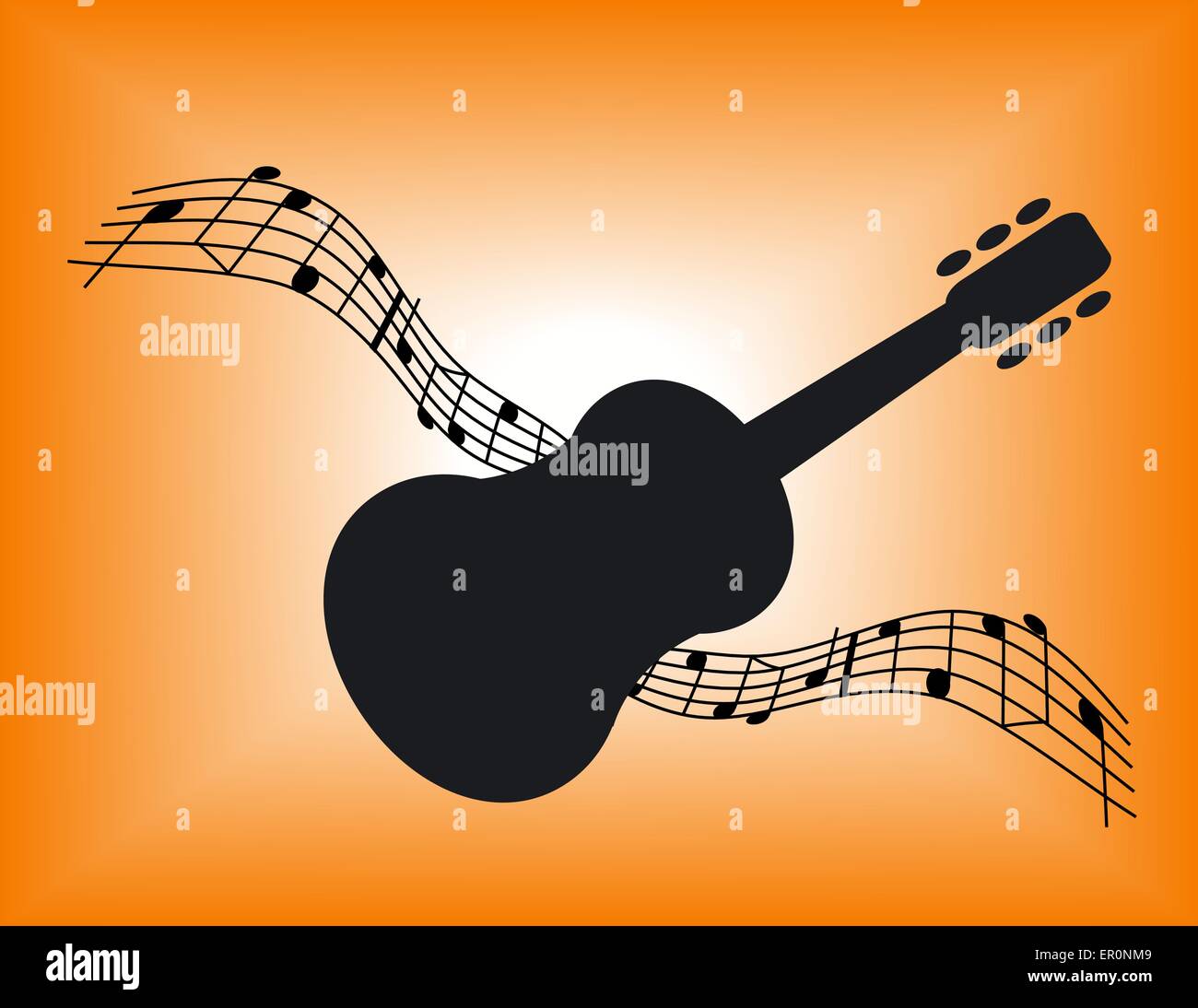 Guitar and Music Silhouette Background Stock Vector Image & Art - Alamy