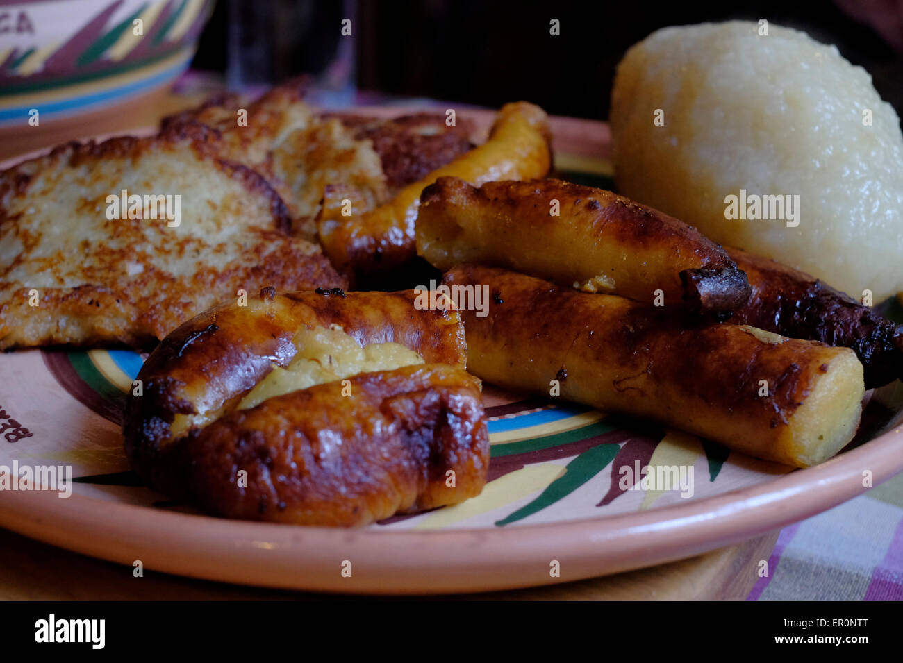 Lithuanian traditional dish of Vedarai Potato sausage, made of a blood ...