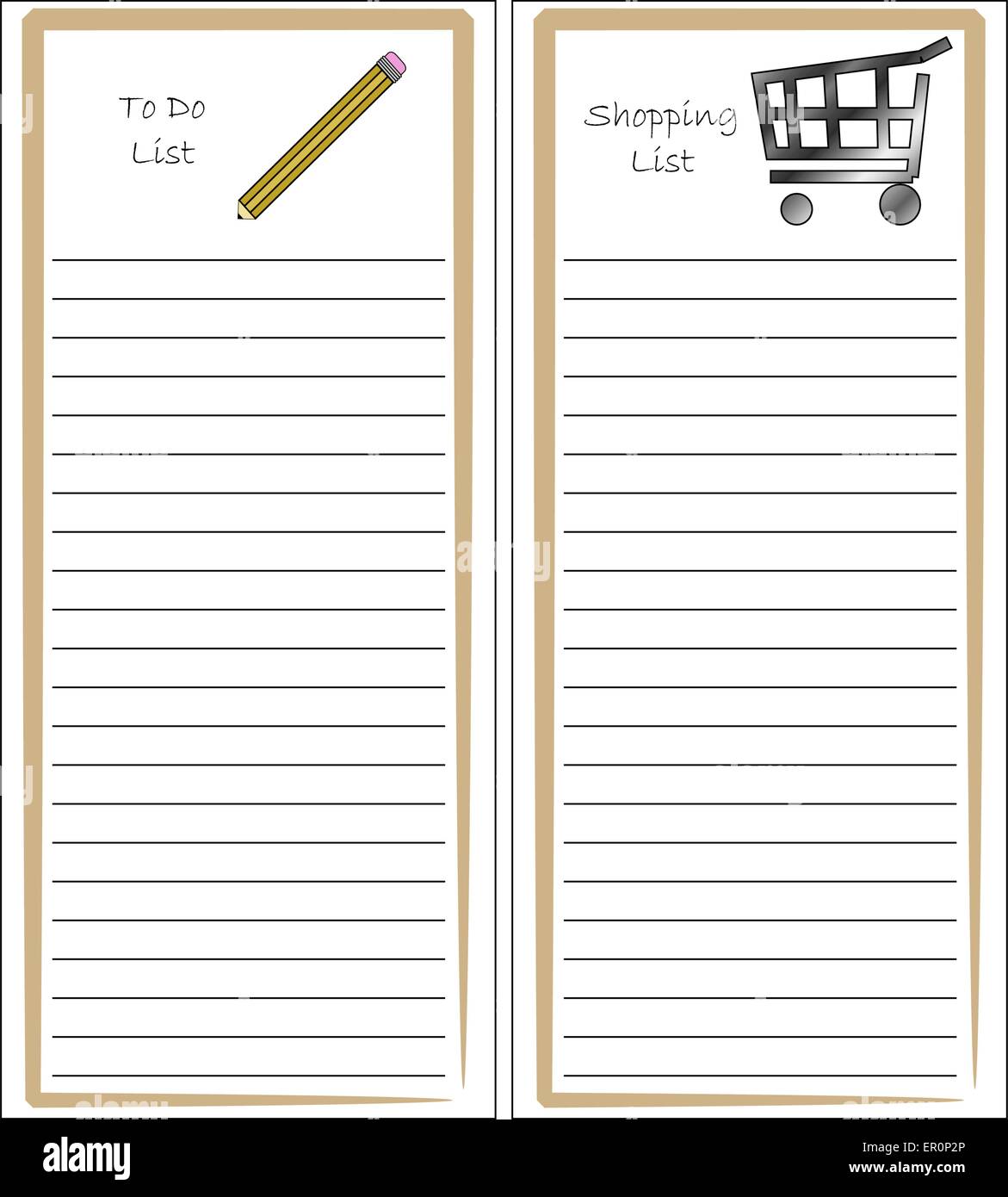 Notepad copy space in Stock Vector Images - Alamy