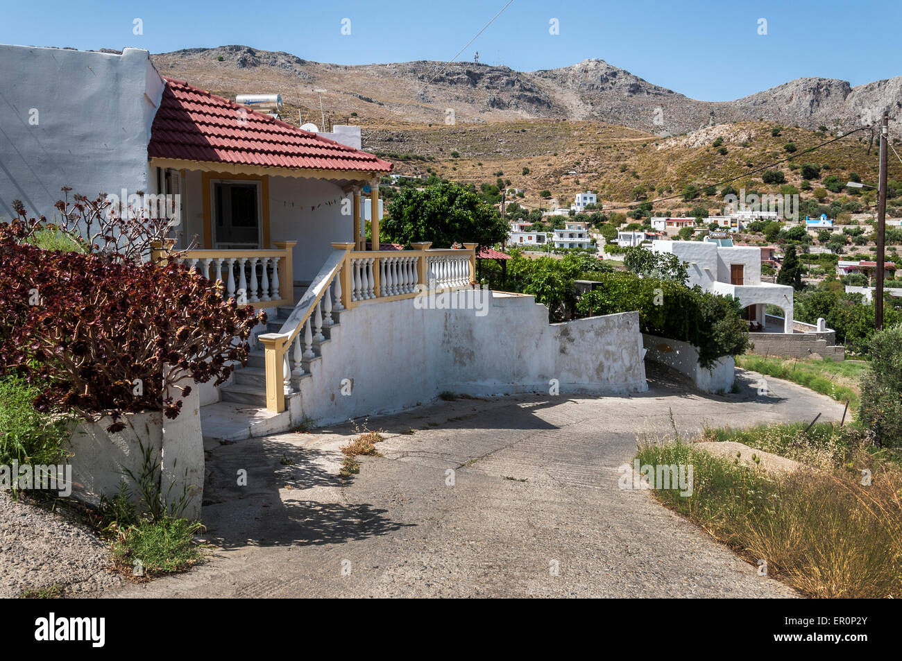 Inland View, Alinda Leros Stock Photo - Alamy