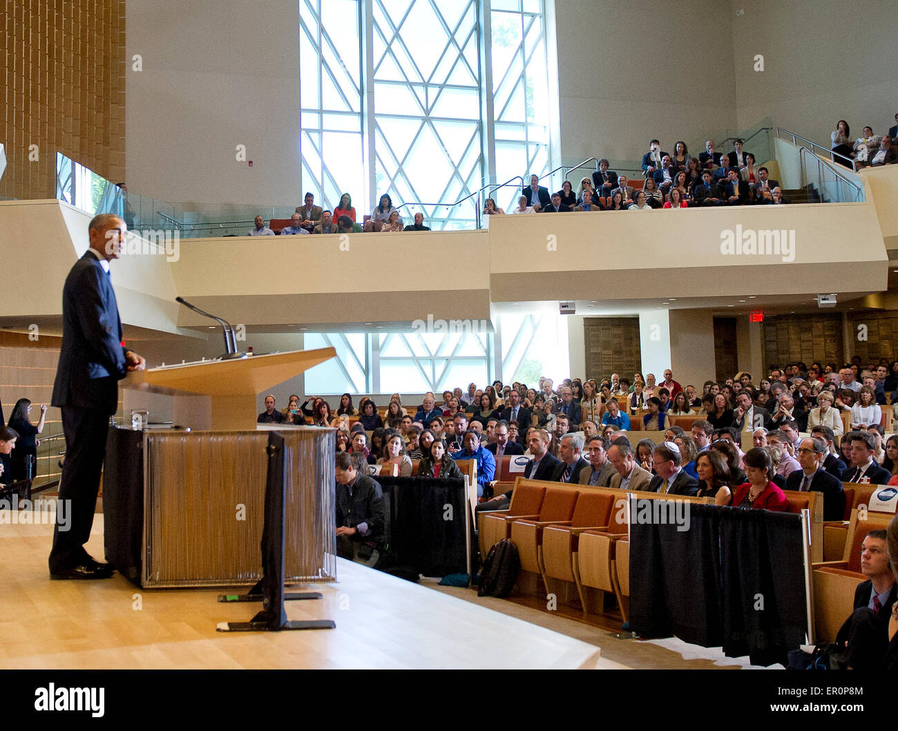United States President Barack Obama visits Adas Israel Congregation in ...