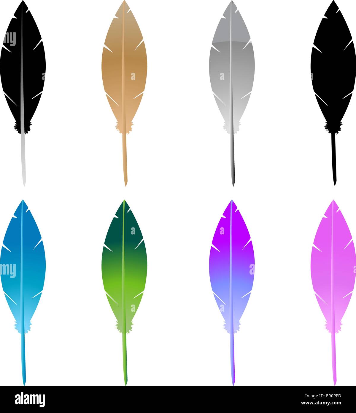 Set of Feather Icons or Symbols Stock Vector Image & Art - Alamy