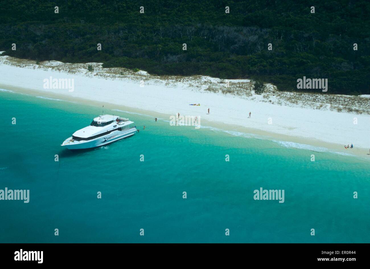 Australia, Queensland, Whitsunday island, Whitehaven beach (aerial view ...