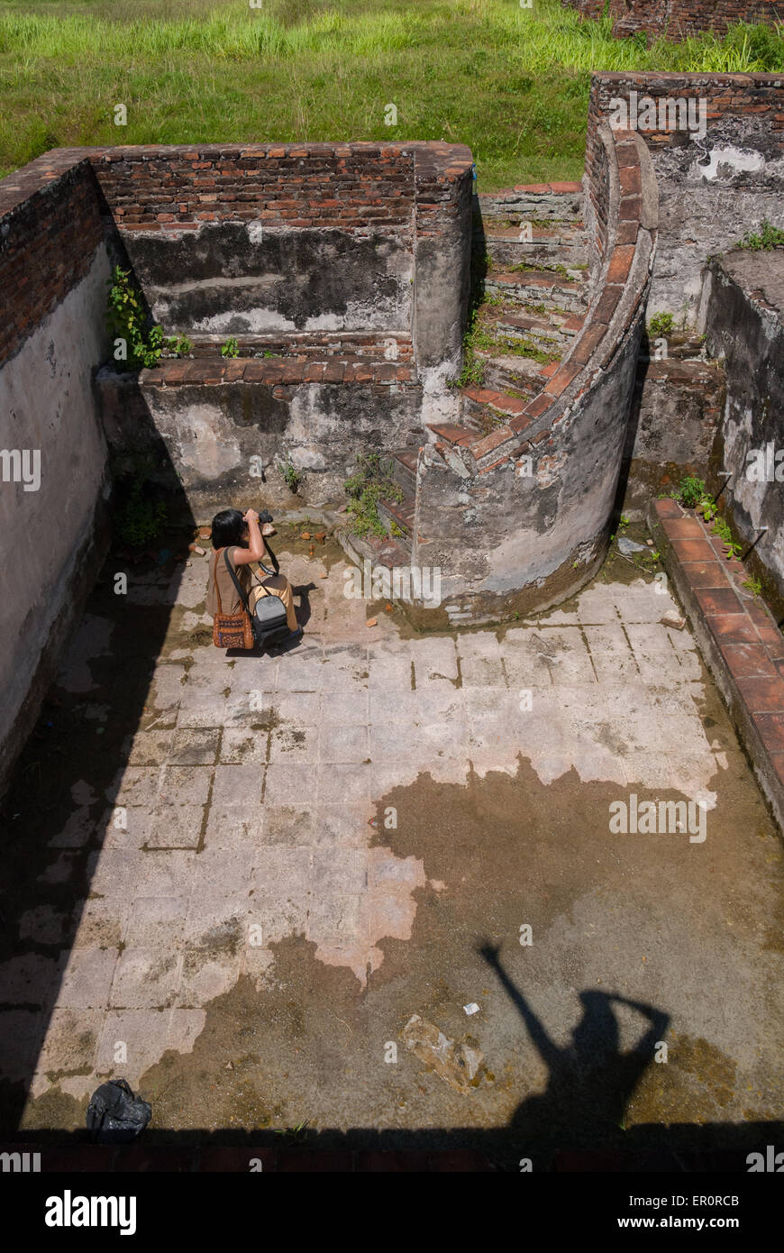 Ruin of a royal pool at Surosowan palace, a cultural heritage site of ...