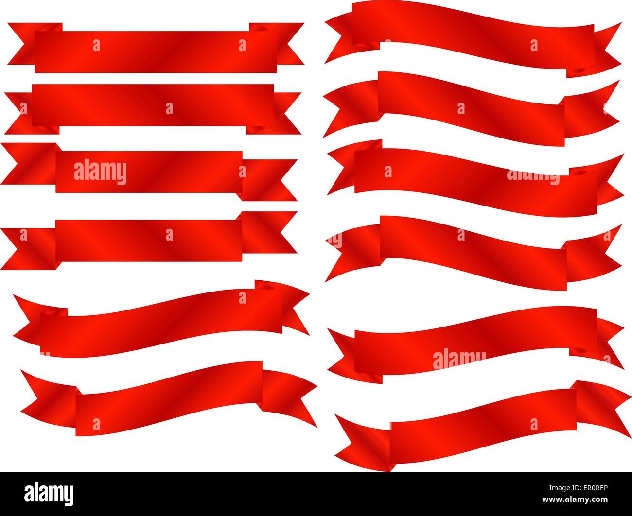 Set of 12 Red Banners Stock Vector Image & Art - Alamy
