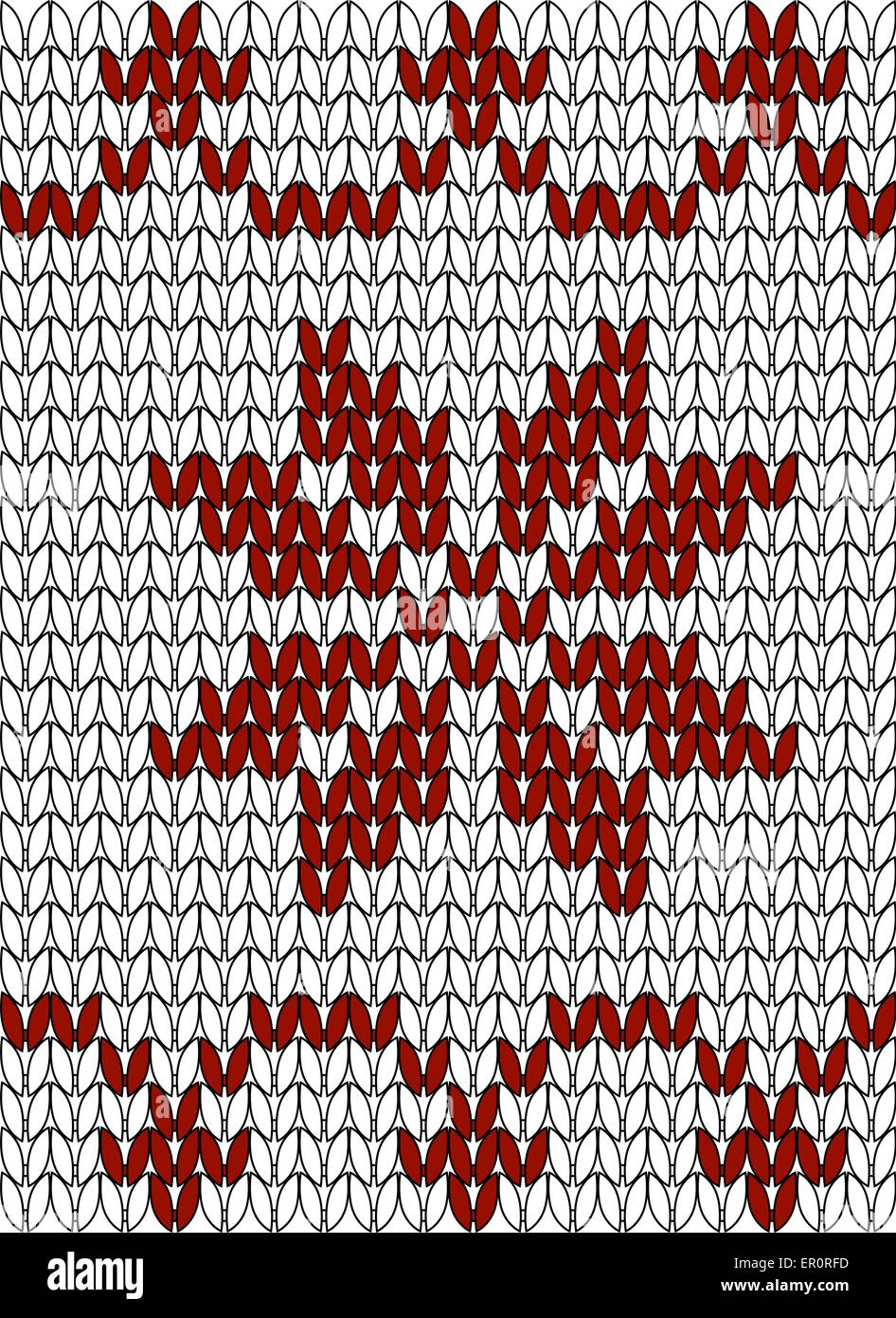 Red Snowflake Knit Pattern Stock Vector Image & Art - Alamy