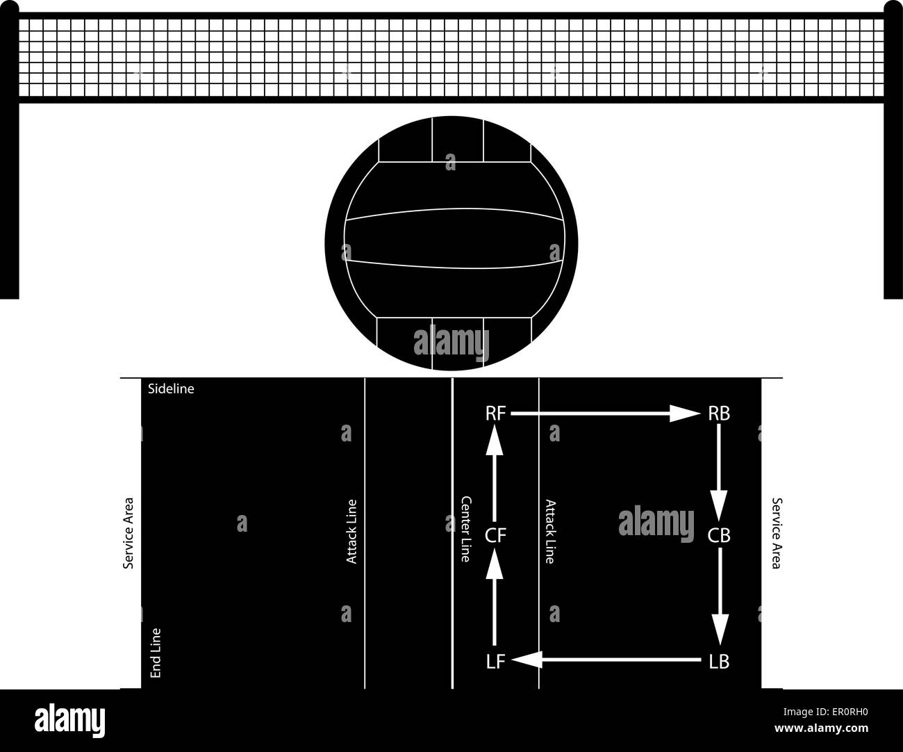 3d Render of a Volleyball Stock Vector Image & Art - Alamy