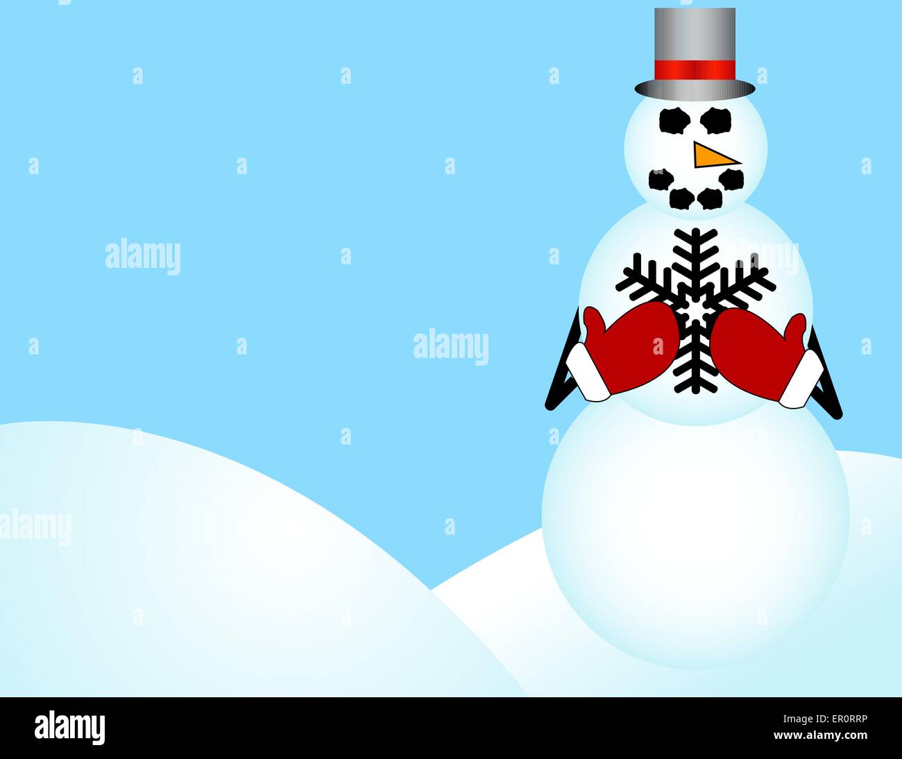 Christmas background snowman copy Stock Vector Images - Alamy