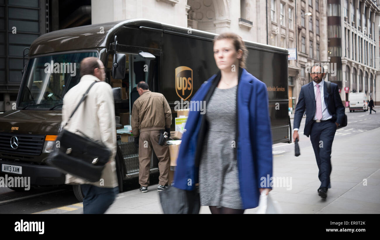 UPS Van Central London, United Parcel Service Stock Photo - Alamy