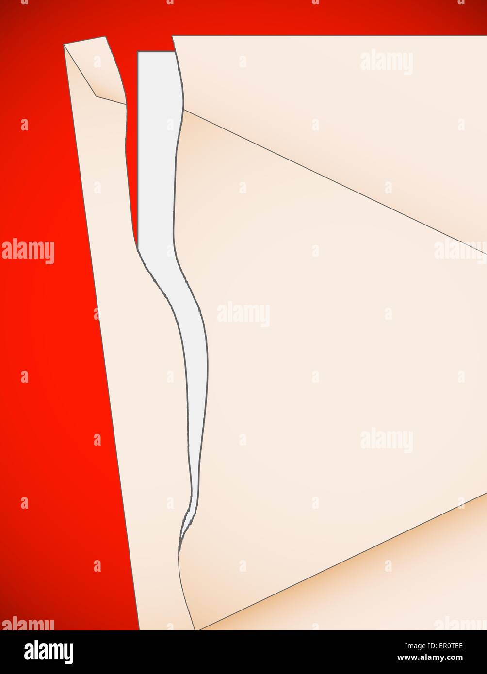 Ripped open envelope Stock Vector Images - Alamy