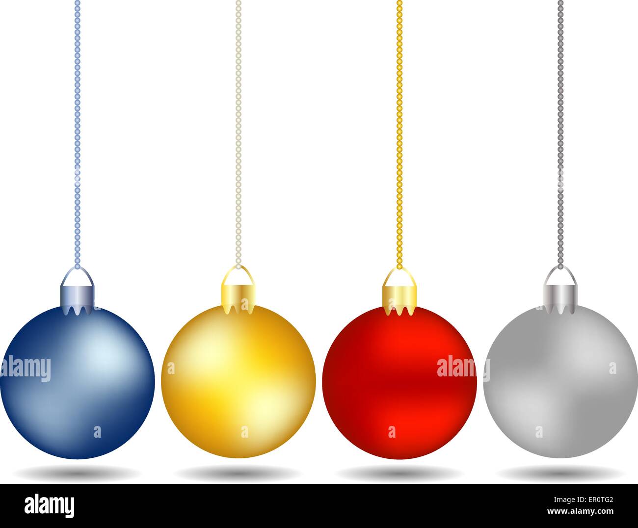 Christmas bauble metallic ornaments Stock Vector Images - Alamy
