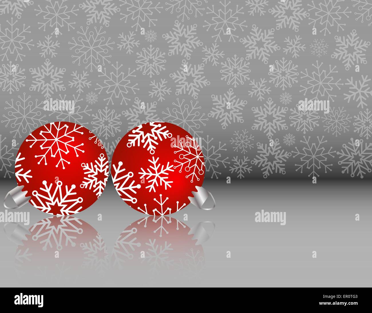 Silver snowflakes on red Stock Vector Images - Alamy