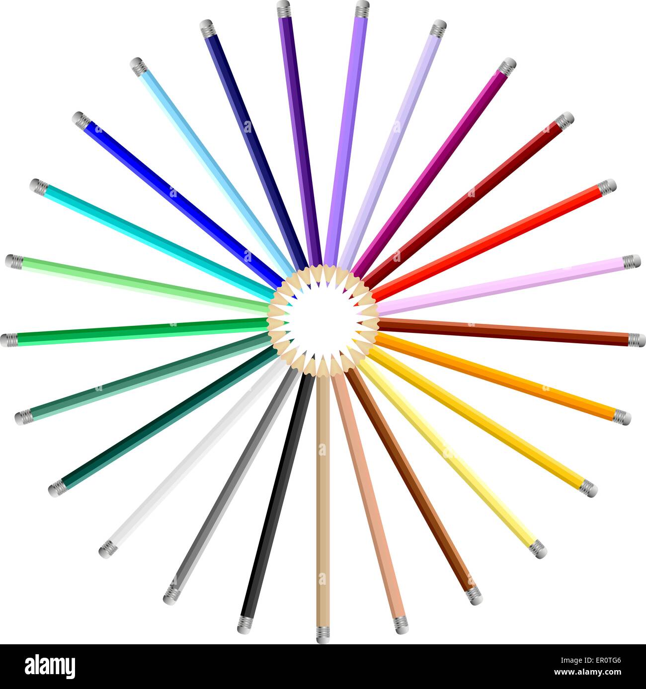 Colorful art supplies in Stock Vector Images - Alamy