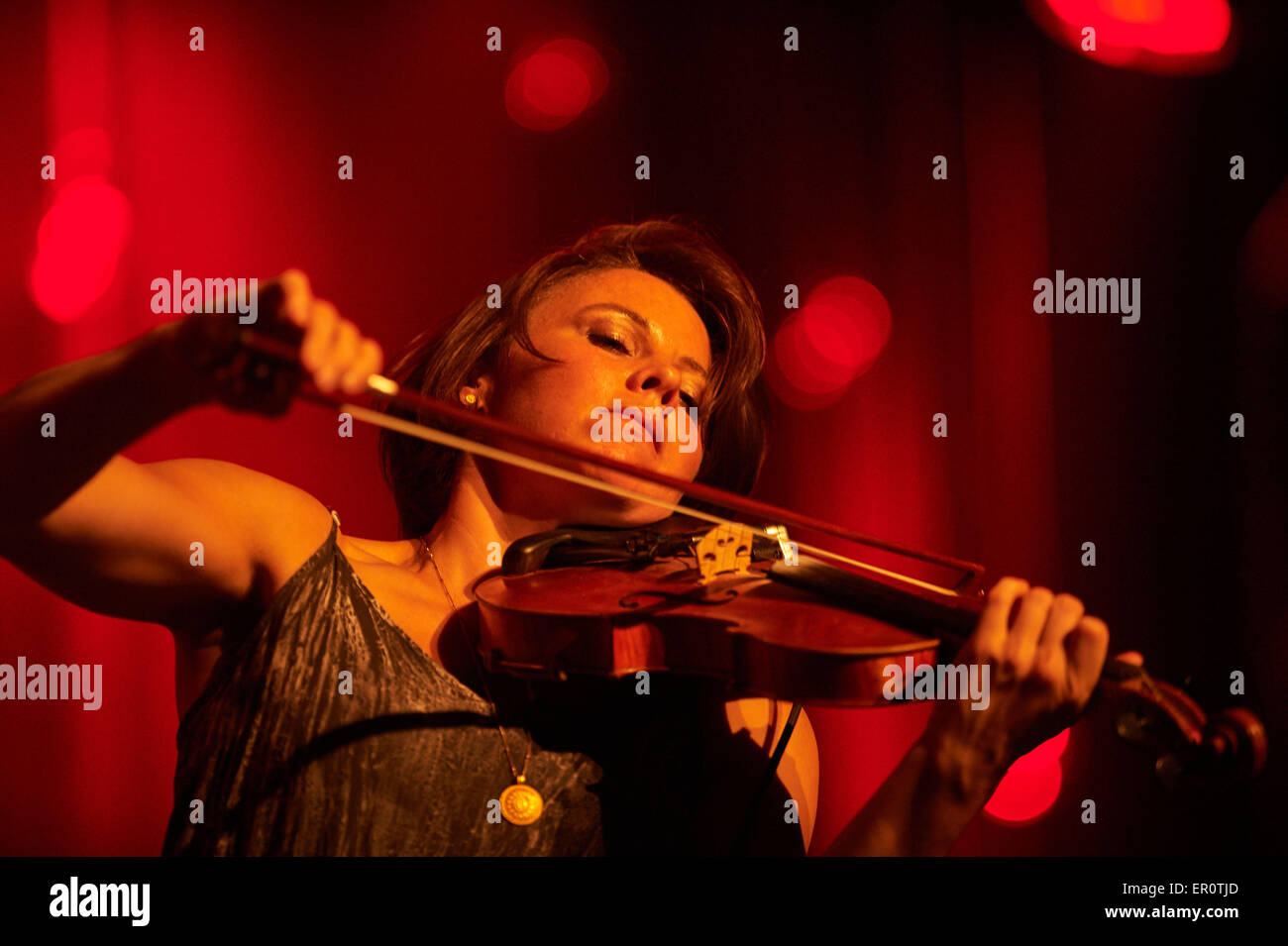 Moers, Germany. 22nd May, 2015. Canadian violinist Sarah Neufeld plays ...
