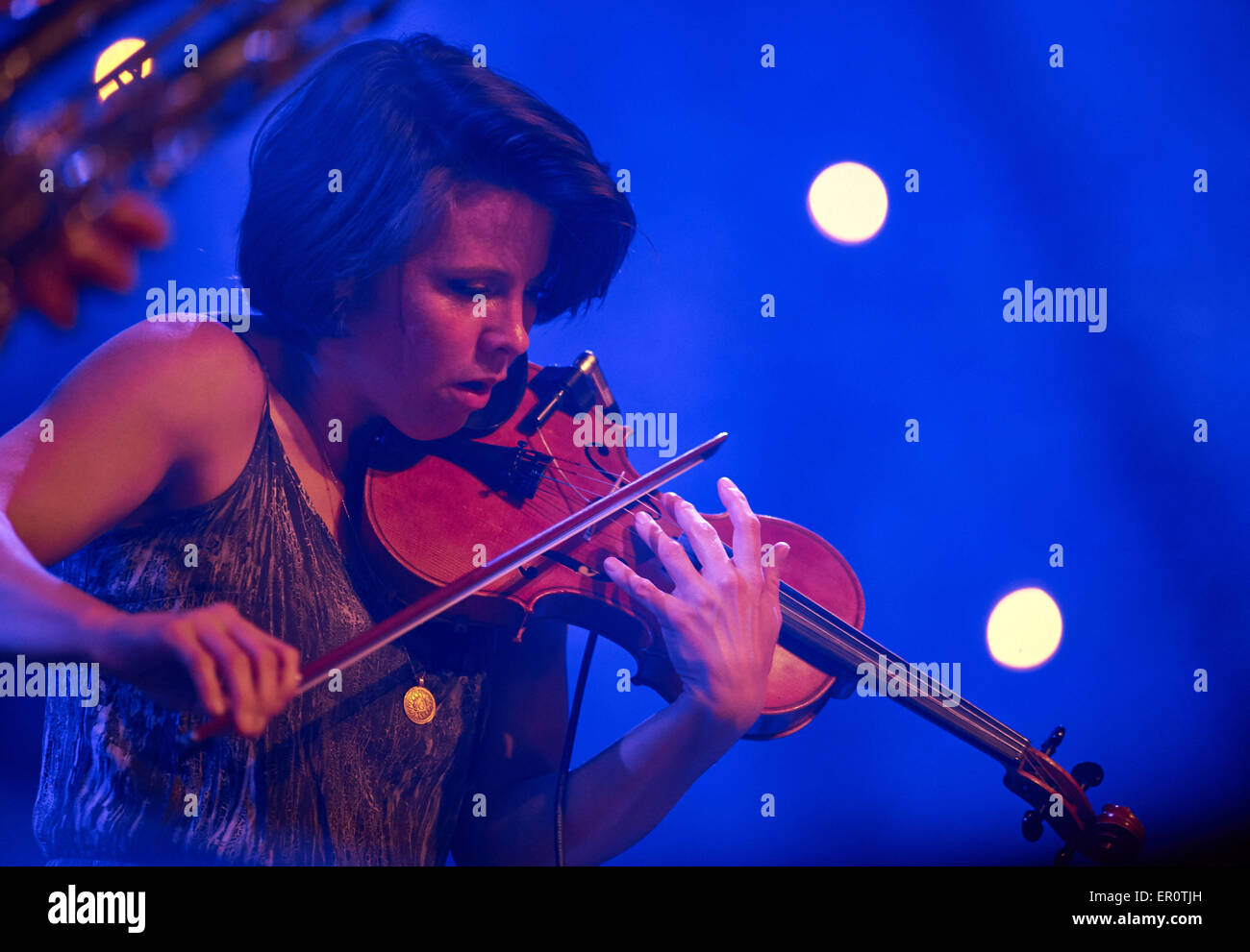 Moers, Germany. 22nd May, 2015. Canadian violinist Sarah Neufeld plays ...