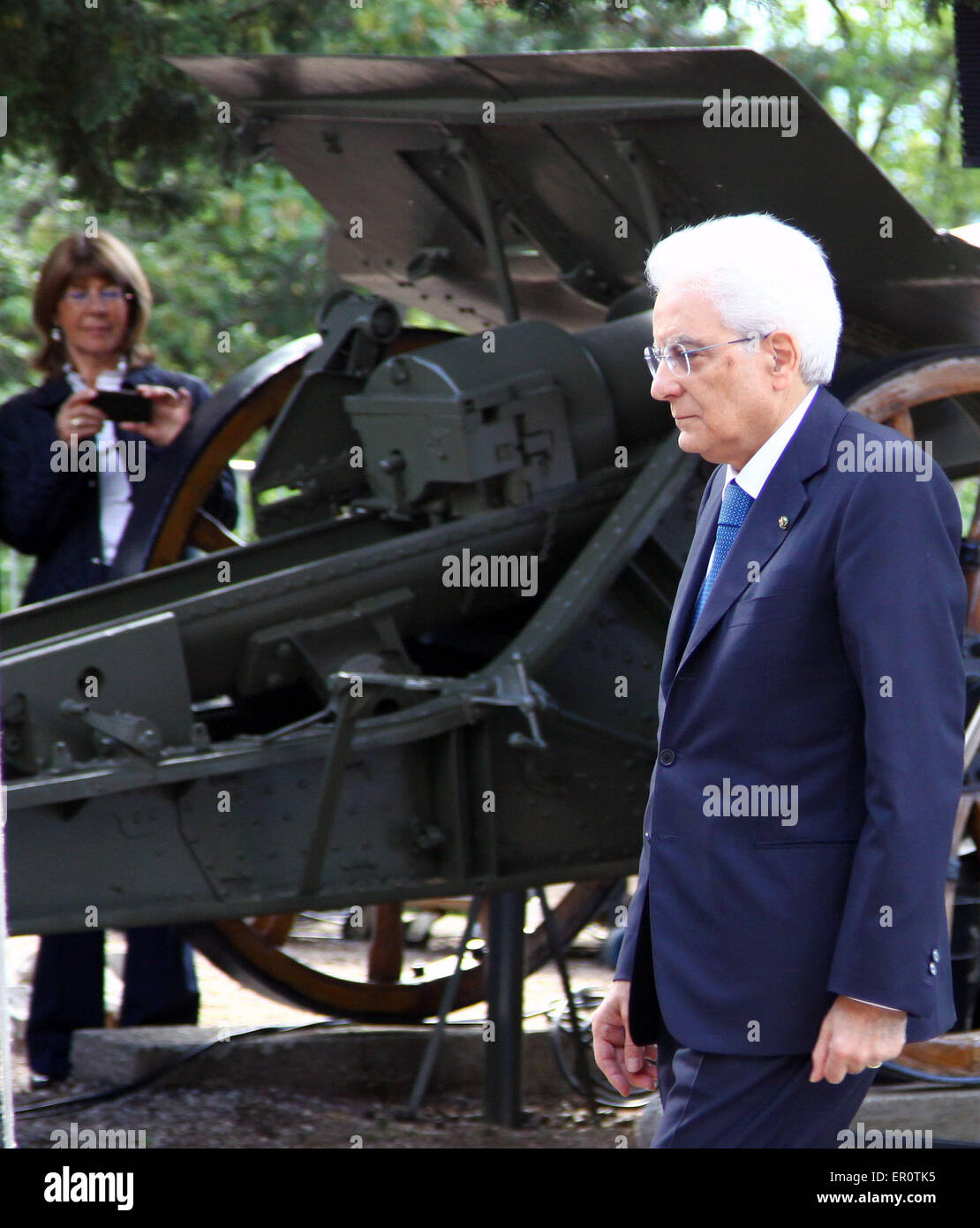 Gorizia, Italy. 24th May, 2015. Italian President Sergio Mattarella ...
