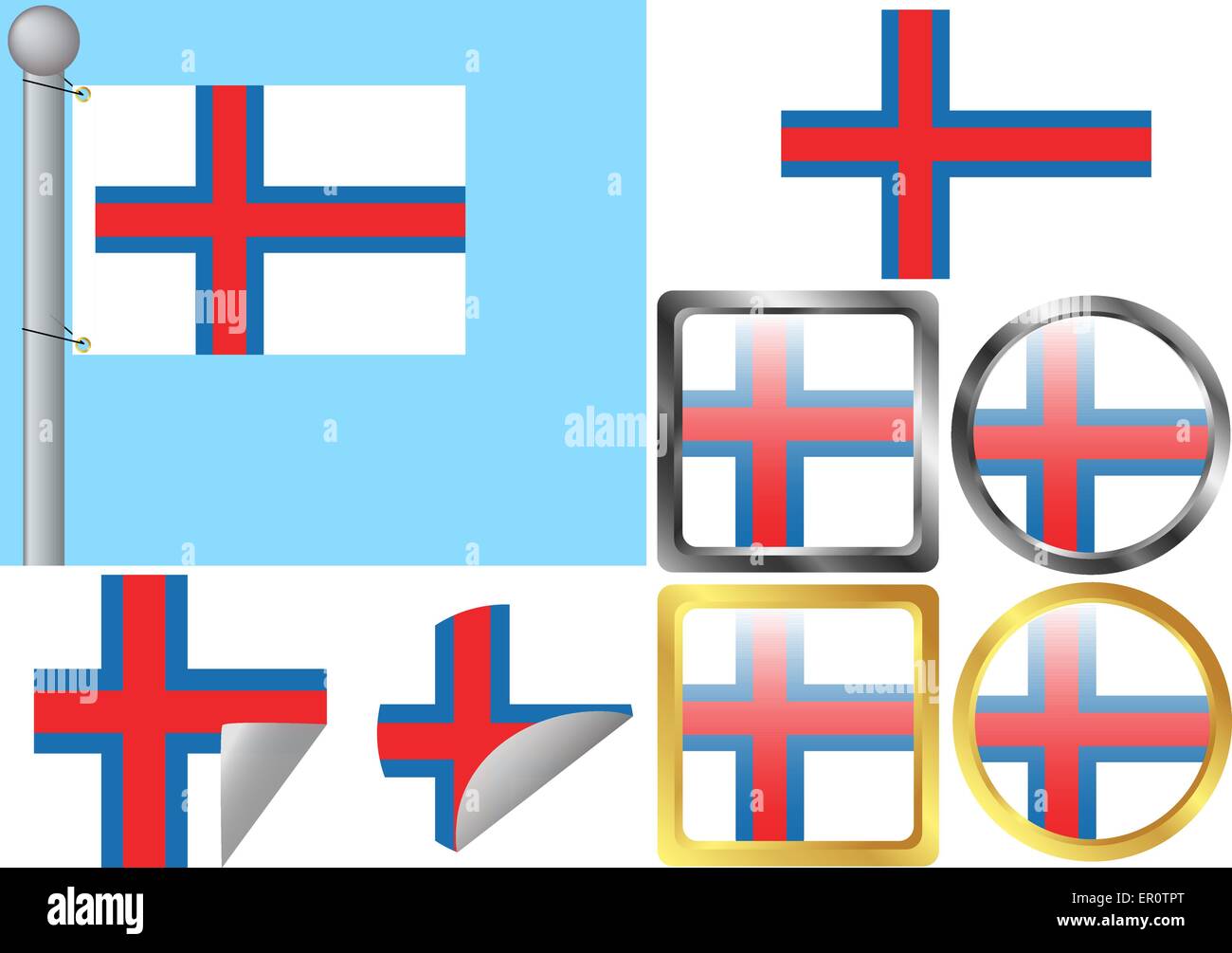 Flag Set Faroe Islands Stock Vector Image & Art - Alamy