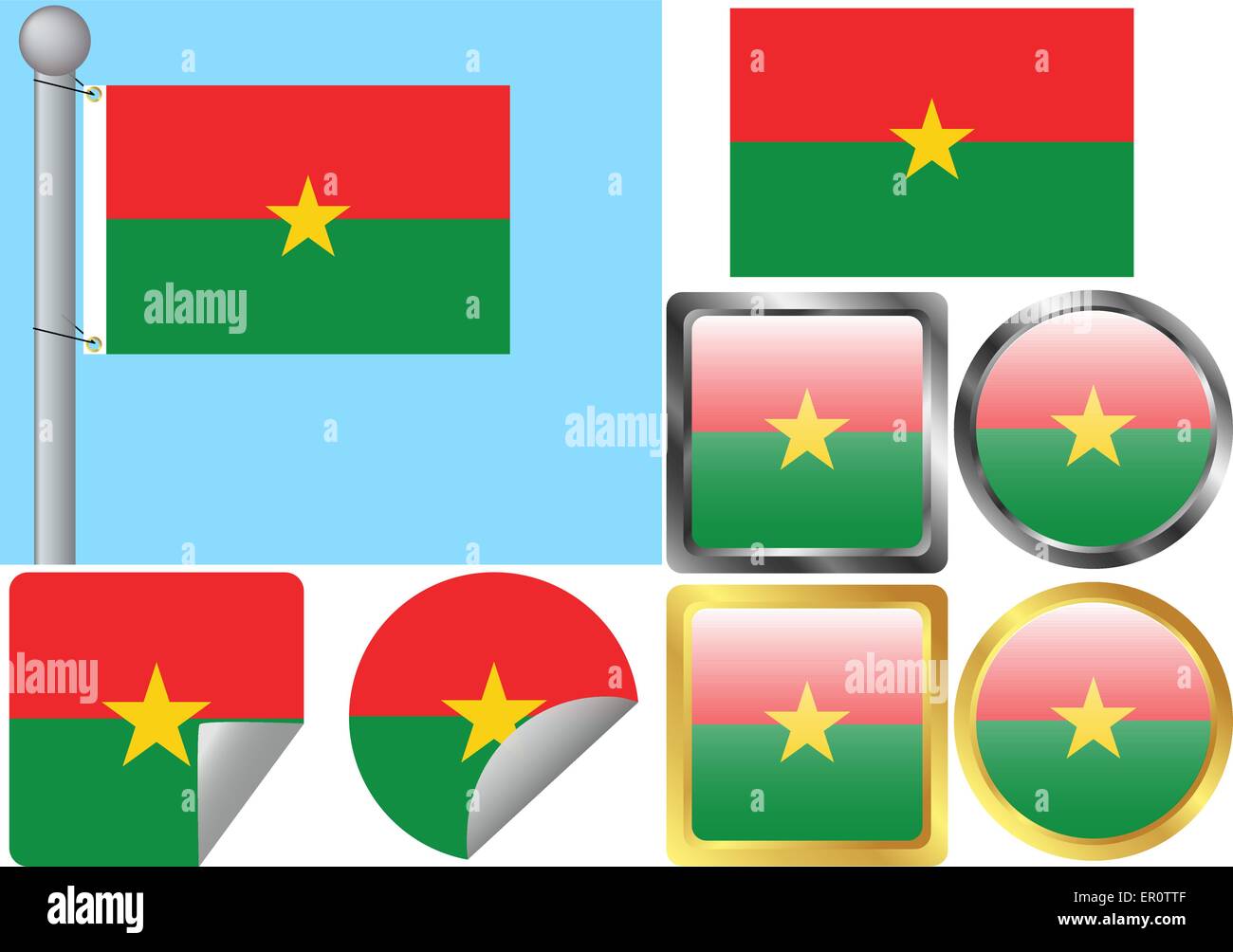Set burkina faso national Stock Vector Images - Alamy